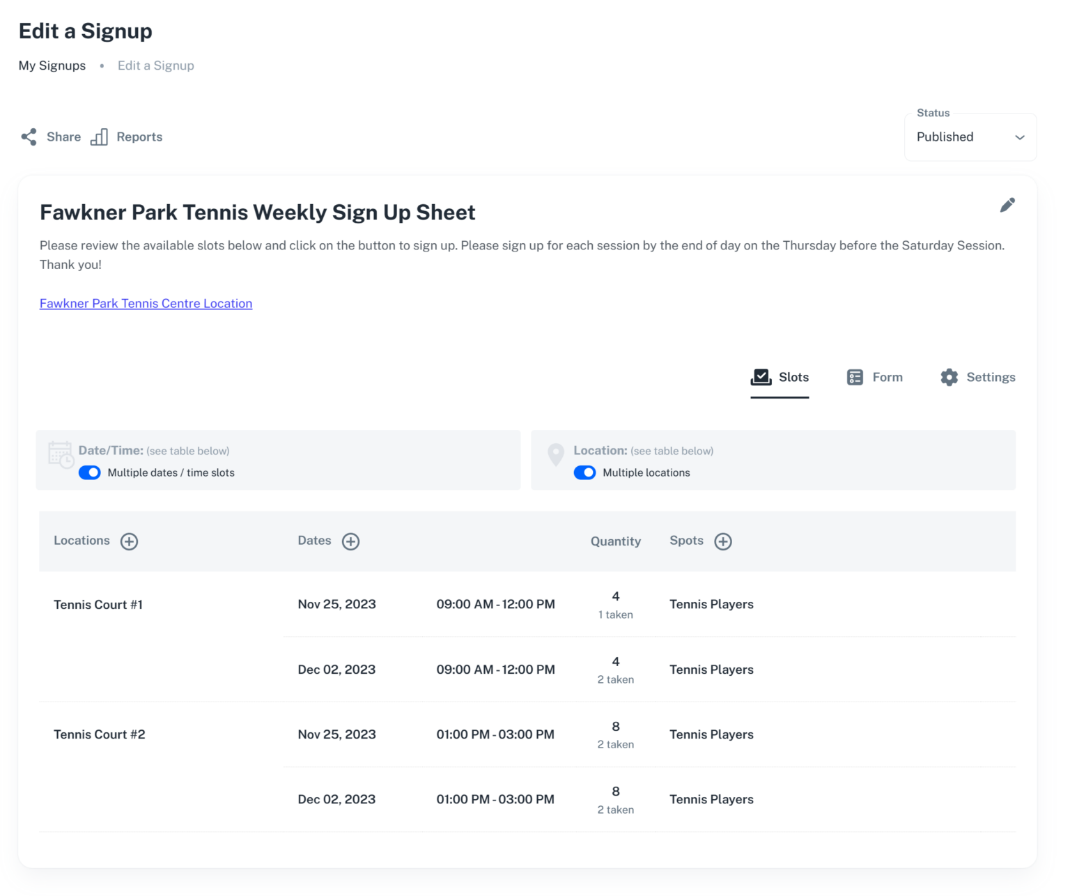 QuickSignup - Online Signup Sheets for Every Event