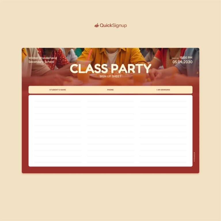 3 Free Committee Sign Up Sheet Templates [Web + Printable]